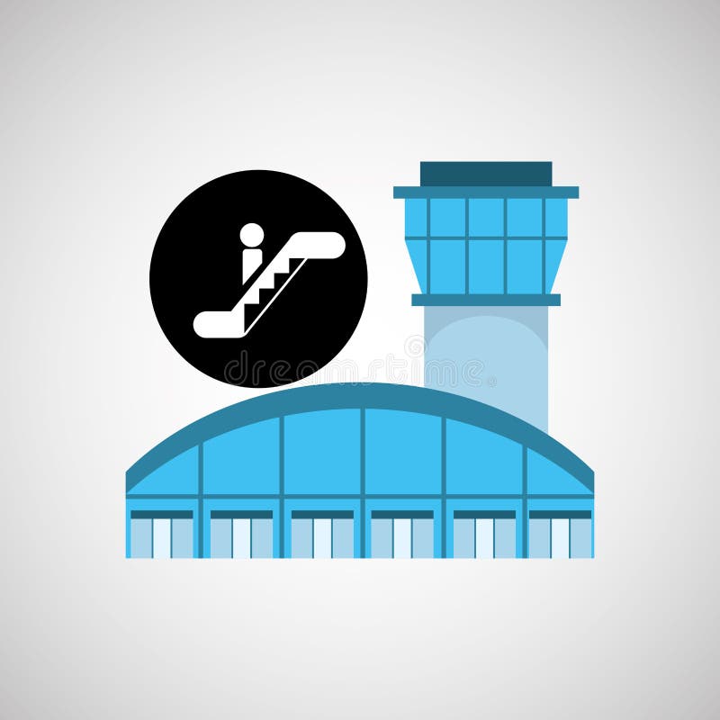 Airport terminal design stock illustration. Illustration of aviation ...