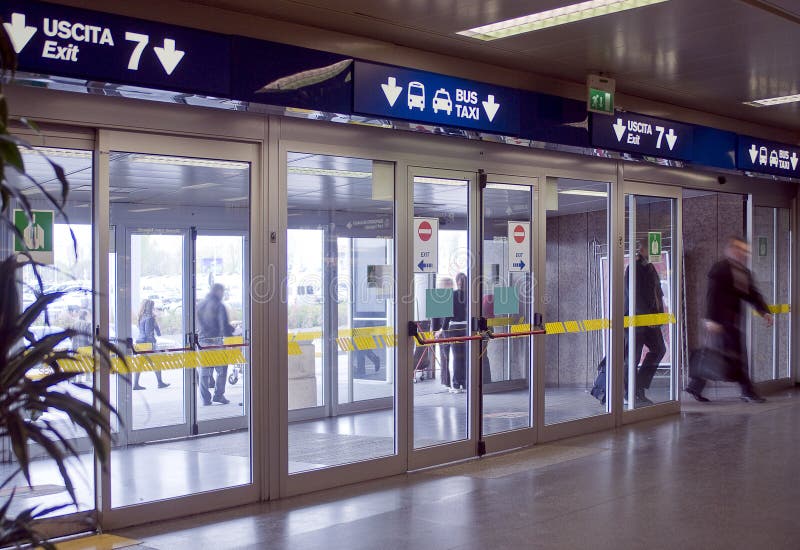 Airport exit stock image. Image of exit, airport, people - 15222375