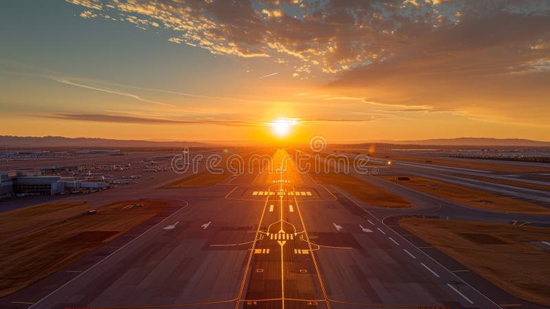 Airport Top Arial Dron View,travel Concept Stock Image - Image of ...