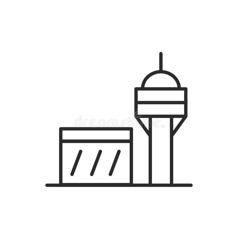 Airport tower icon stock vector. Illustration of container - 308795626