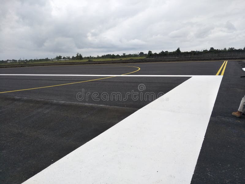 Airport track line stock photo. Image of lane, vehicle - 200678256