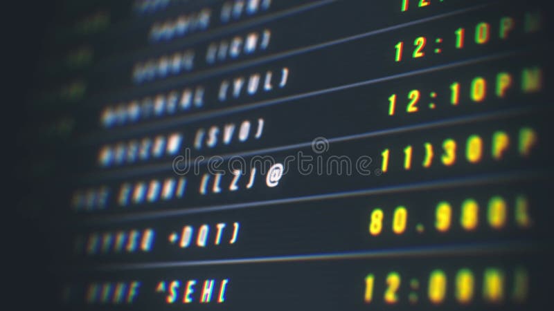 Airport Travel Departure Board Background Stock Footage - Video of ...