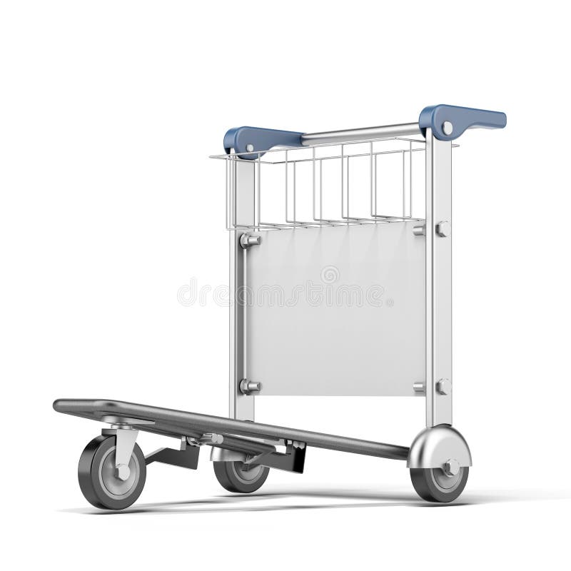 Airport Trolley. Vector Drawing Stock Vector - Illustration of cart ...