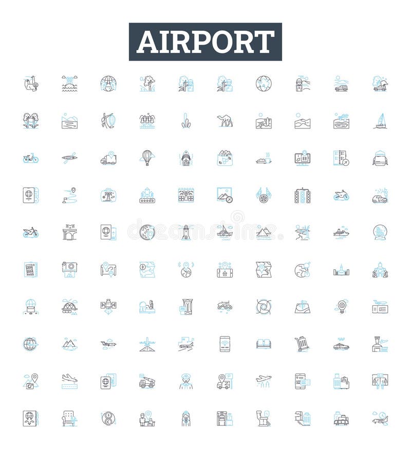 Airport Vector Line Icons Set. Airport, Terminal, Check-in, Terminal ... Airport Vector Line Icons Set. Airport, Terminal, Check-in, Terminal ...