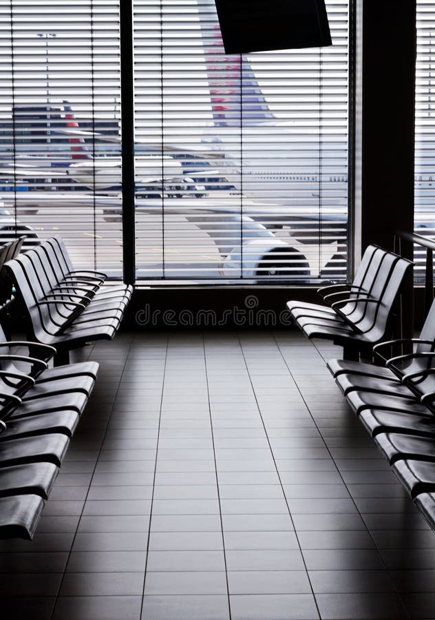 Airport waiting area stock image. Image of gate, aircraft - 27057045