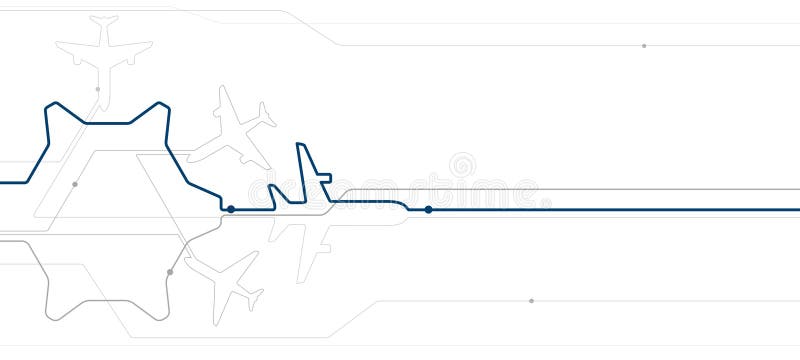 Airport Infrastructure. Abstract Airplane White Lines, Aviation ...