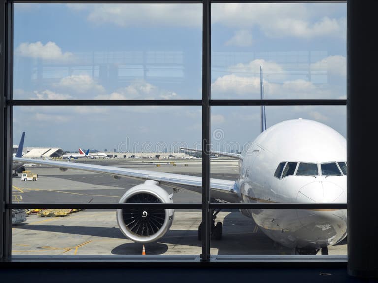 Airport window stock image. Image of transport, airline - 11614821