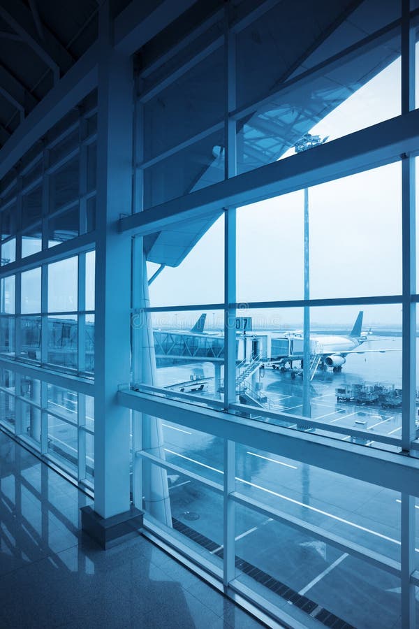 Airport Outside the Window Scene Stock Photo - Image of airport, design ...