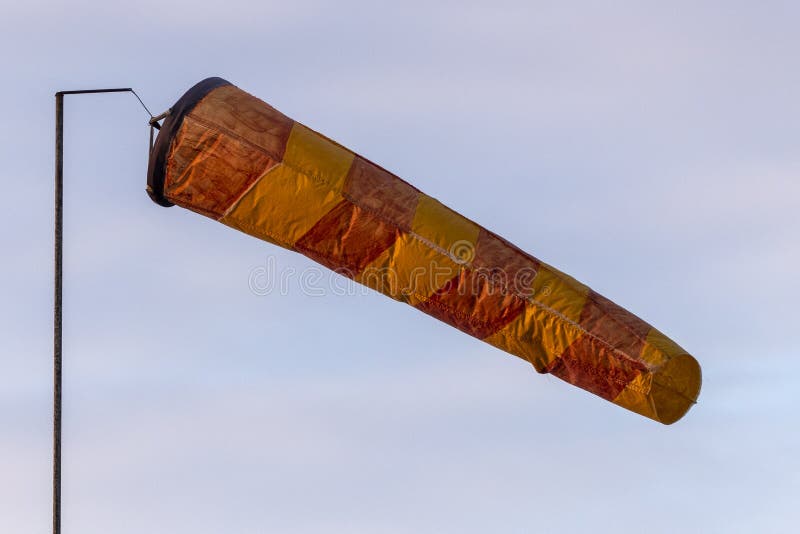 Airport Windsock - Basic Guide To Wind Direction and Speed. Stock Image ...