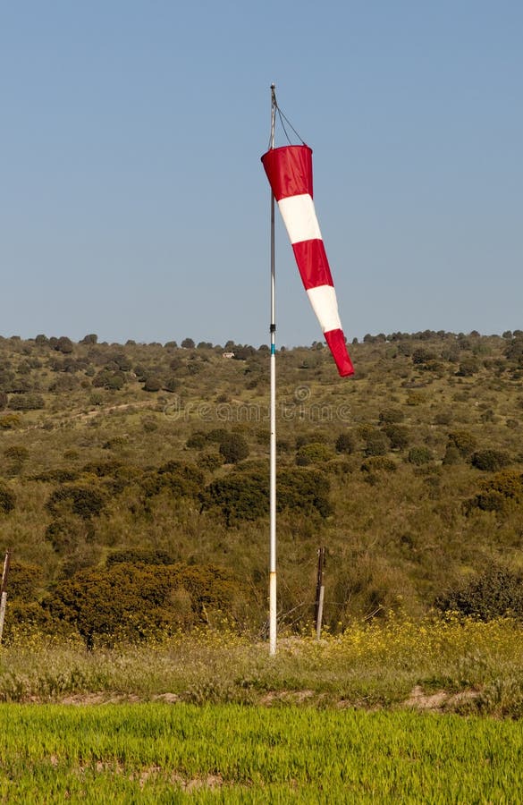 A Windsock with LIght Winds Stock Photo - Image of aviation, instrument ...