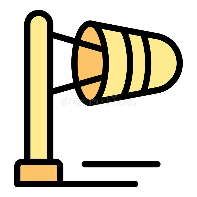 Airport Windsock Showing Wind Direction and Strength Stock Vector ...