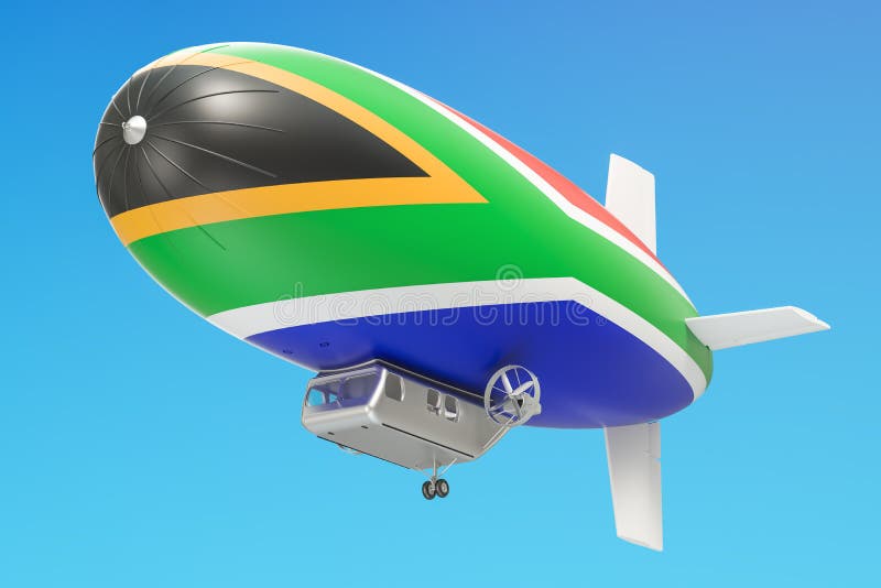 Balloon With South Africa Flag In The Shape Of Heart 3d Stock