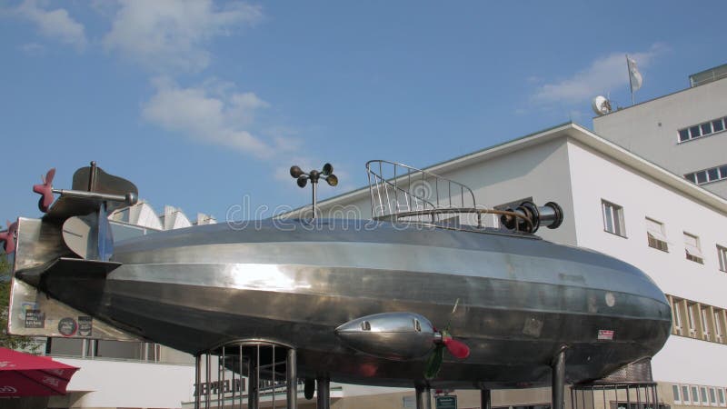 Zeppelin Airship Dirigible in Air Stock Footage - Video of ...