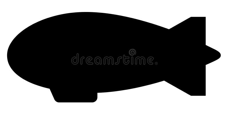 Airship Icon on White Background. Blimp Symbol. Zeppelin Sign. Flat ...