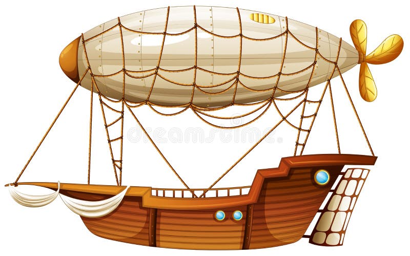 An airship stock vector. Image of image, clipart, cartoon - 32709568