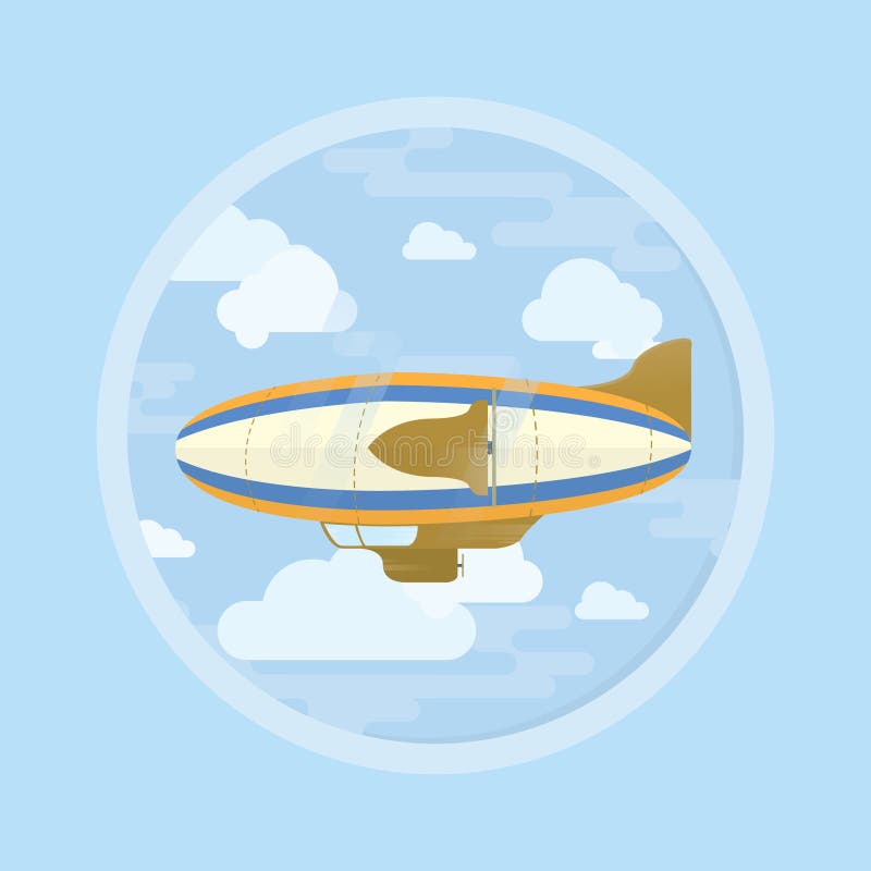 Airship. Vector Illustration Decorative Design Stock Vector ...