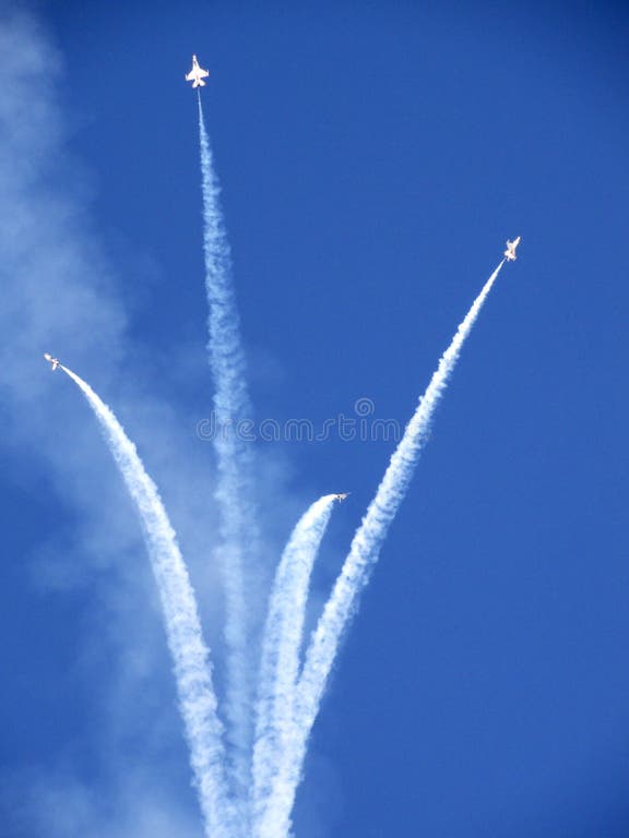 Airshow split stock photo. Image of force, power, flight - 34527986