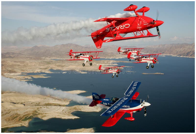 Oracle Stunt Airplane Performing A Corkscrew Editorial Photo - Image of ...