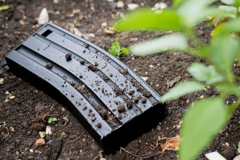 Airsoft gun magazine stock image. Image of machine, sniper - 43591923