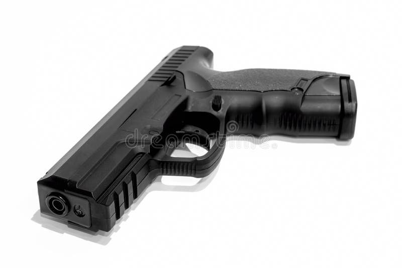 Airsoft Gun on White Background Stock Image - Image of conflict, crime ...