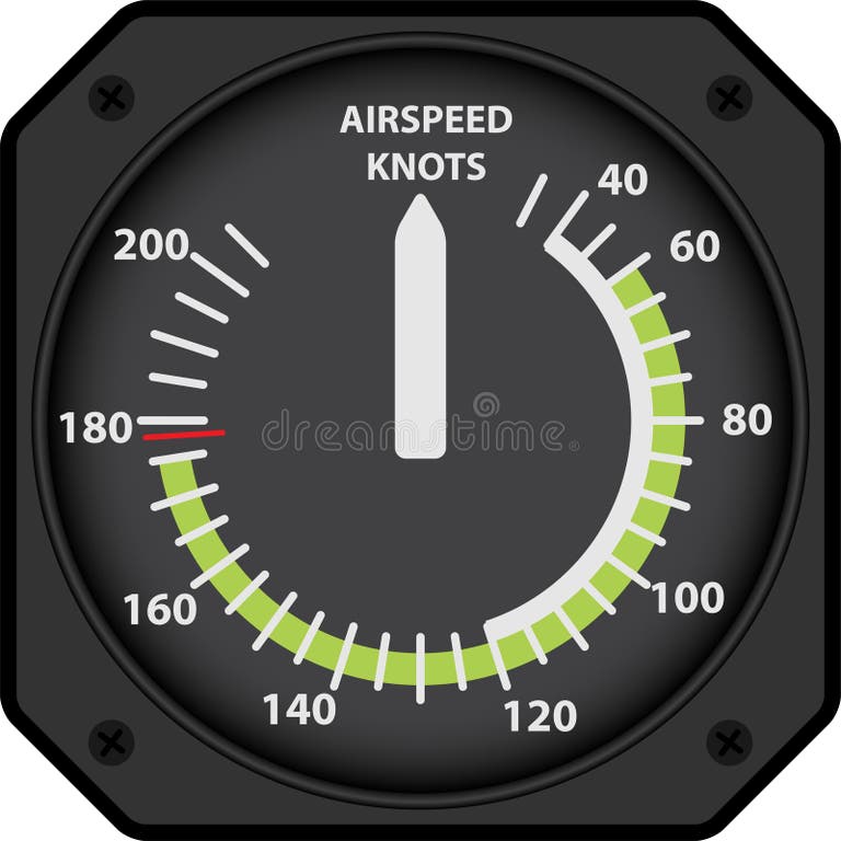 Airspeed indicator stock vector. Illustration of flying - 45358576