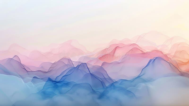Airy Pastel Gradients Blending Softly with a Pristine White Backdrop ...