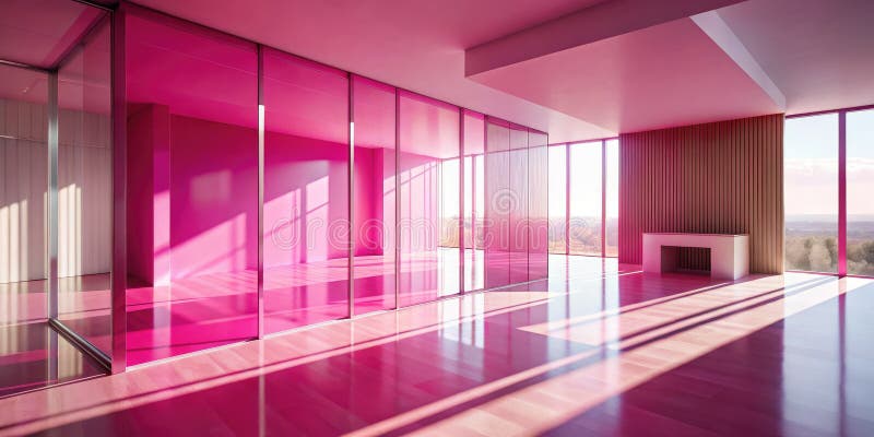 Airy Pink Minimalist Home Interior Design Stunning AIGenerated Image ...