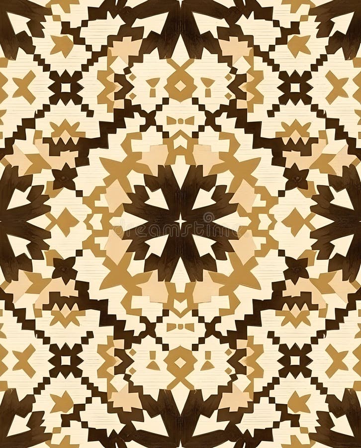 Airy Thai Geometric Mudmee in Soft Harmony, Seamless Pattern. Stock Illustration - Illustration ...