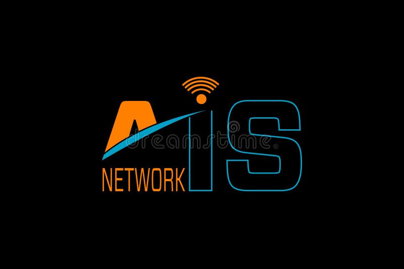 AIS Monogram Logo Network â€ Creative Vector Image for Tech Branding ...