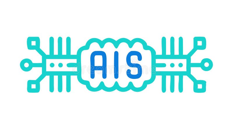AIS Tech Logo with Circuit Board and Lettering, Vector Design ...