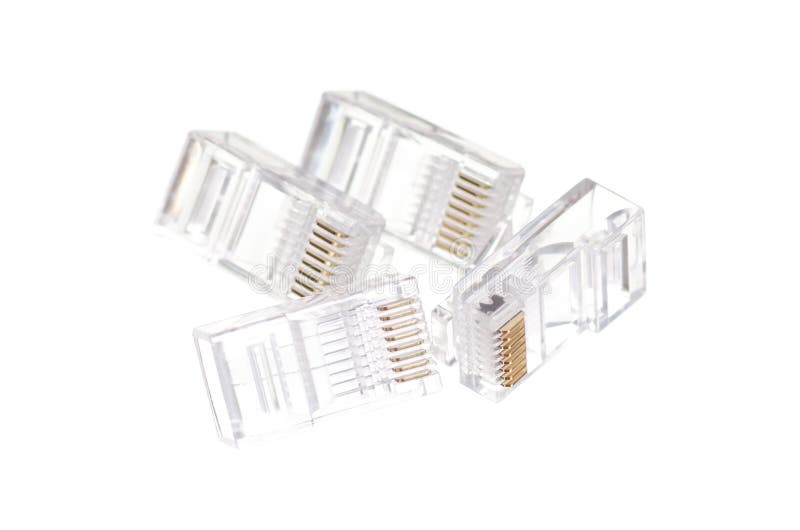 El Conector RJ45 Y La Bota Cubren Los Conectores Rj45 En Un Fondo ...