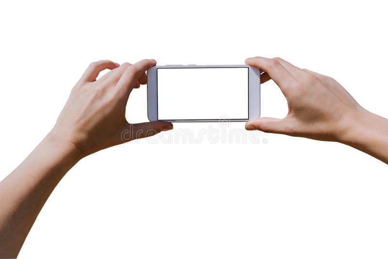 Aislar El Smartphone De Burla, Encerrar En Manos Femeninas Fondo Blanco ... Aislar El Smartphone De Burla, Encerrar En Manos Femeninas Fondo Blanco ...