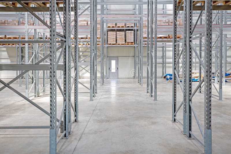 Aisle Corridor Warehouse stock photo. Image of center - 292154592