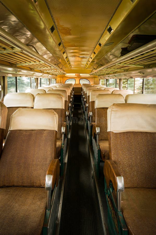 Aisle Going to Back of Bus stock image. Image of inside - 402916009