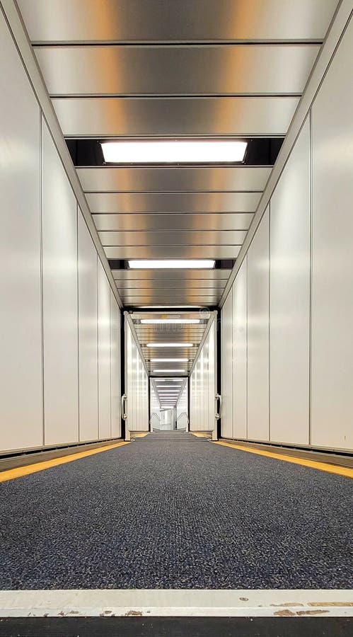 Aisle in a Jetbridge Airport Look Stock Photo - Image of aisle, airport ...
