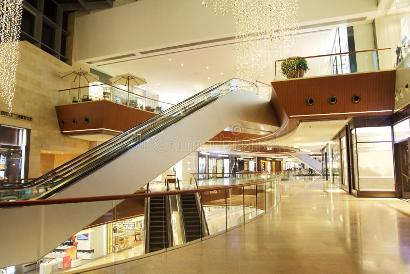 The Aisle of Modern Luxury Shopping Mall Editorial Image - Image of ...
