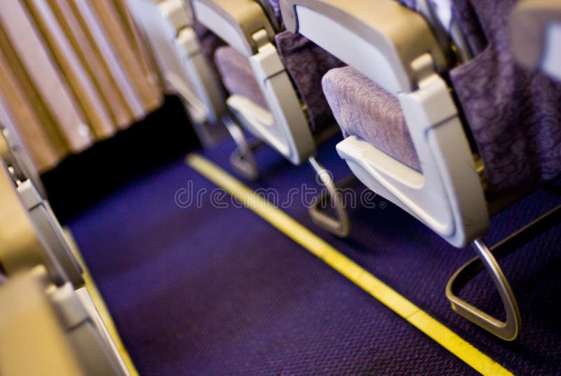 Aisle in plane stock photo. Image of flight, curtain, floor - 5546876