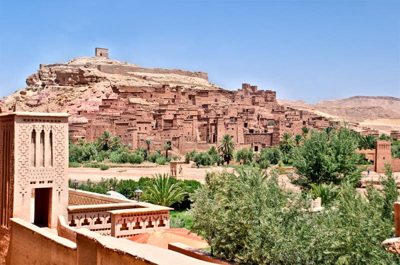 Ait Benhaddou Fort in the Moroccan Desert Stock Photo - Image of ...