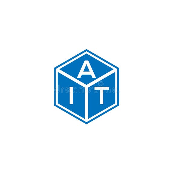 AIT Letter Logo Design on Black Background. AIT Creative Initials ...