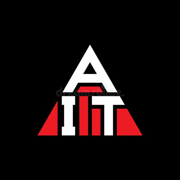 AIT Triangle Letter Logo Design with Triangle Shape. AIT Triangle Logo ...