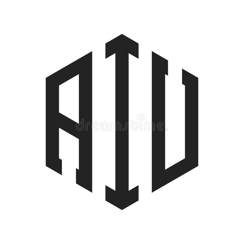 AIU Logo Design. Initial Letter AIU Monogram Logo Using Hexagon Shape ...