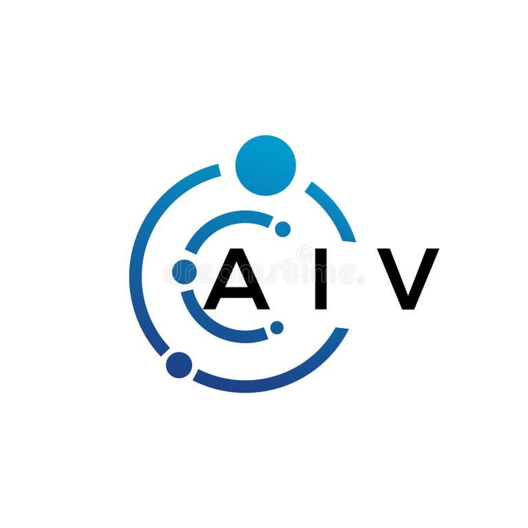 AIV Letter Logo Design on Black Background. AIV Creative Initials ...