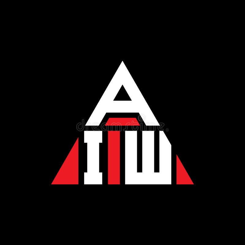 AIW Triangle Letter Logo Design with Triangle Shape. AIW Triangle Logo ...