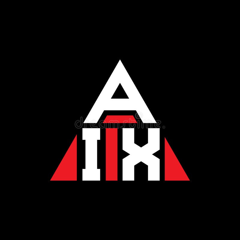 AIX Triangle Letter Logo Design with Triangle Shape. AIX Triangle Logo ...