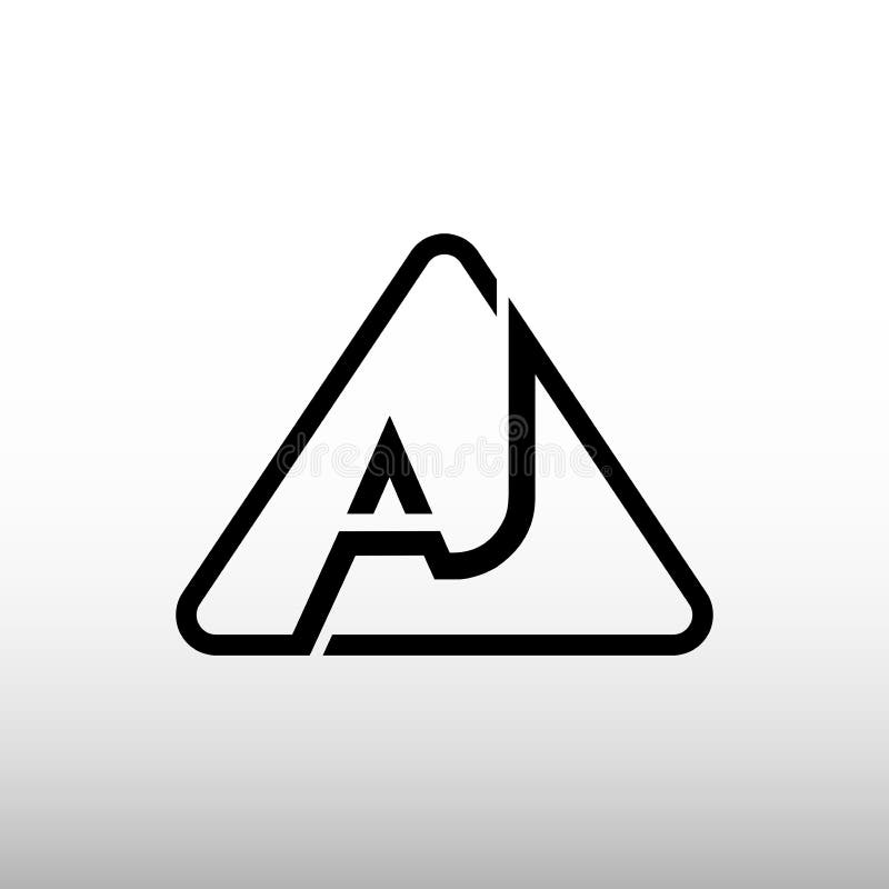 AJ Triangle Creative Modern Business Typography Vector Template . Stock ...