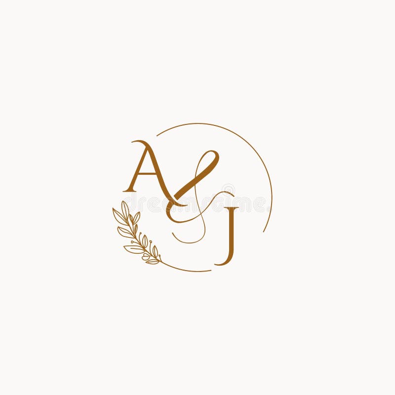 AJ Initial Wedding Monogram Logo Stock Vector - Illustration of elegant ...