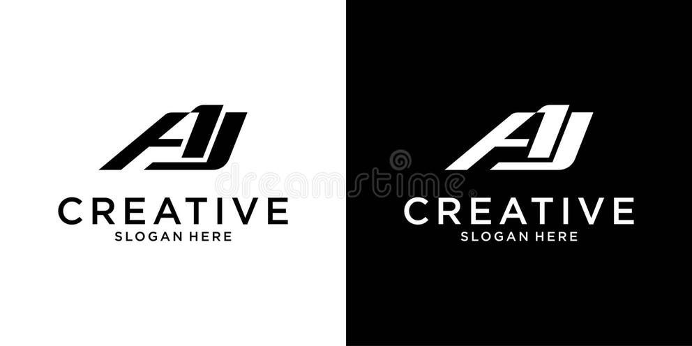 AJ or JA Initial Letter Logo Design Vector Stock Illustration ...