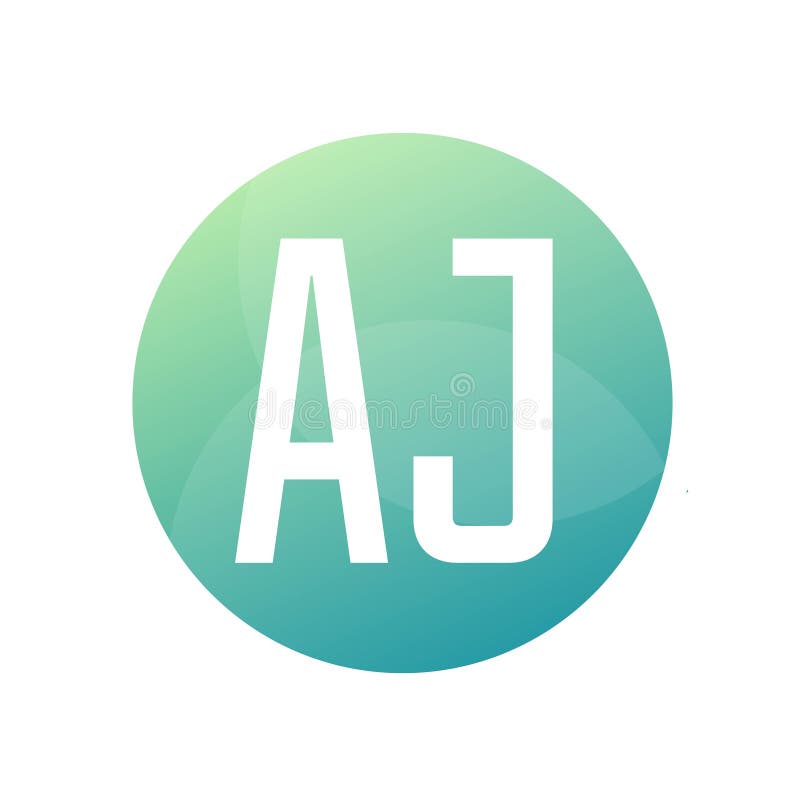 AJ Letter Logo Design with Simple Style Stock Vector - Illustration of ...