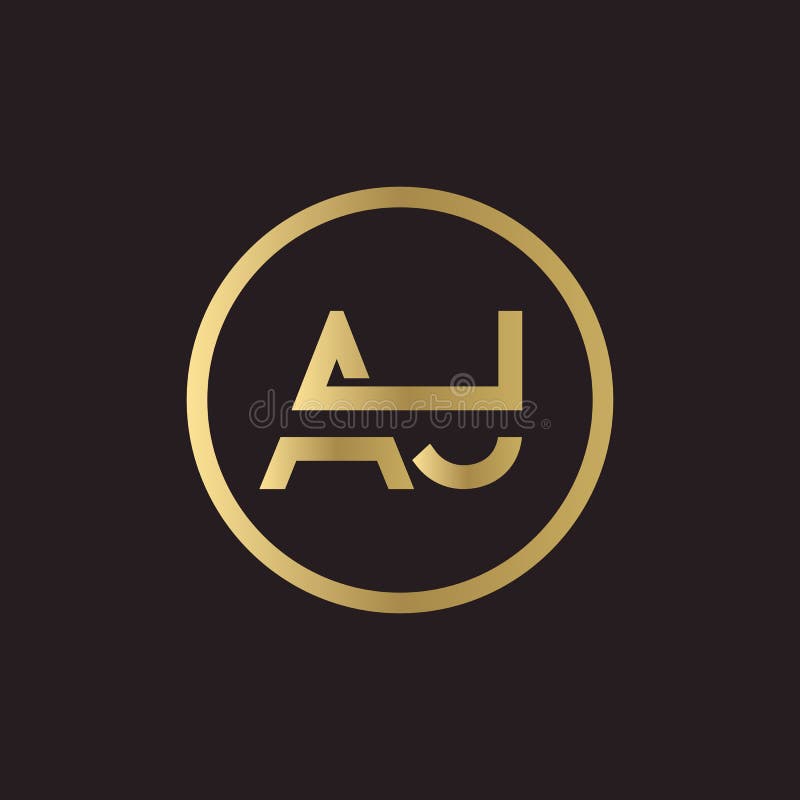 AJ Logo Design Business Typography Vector Template. Creative Linked ...