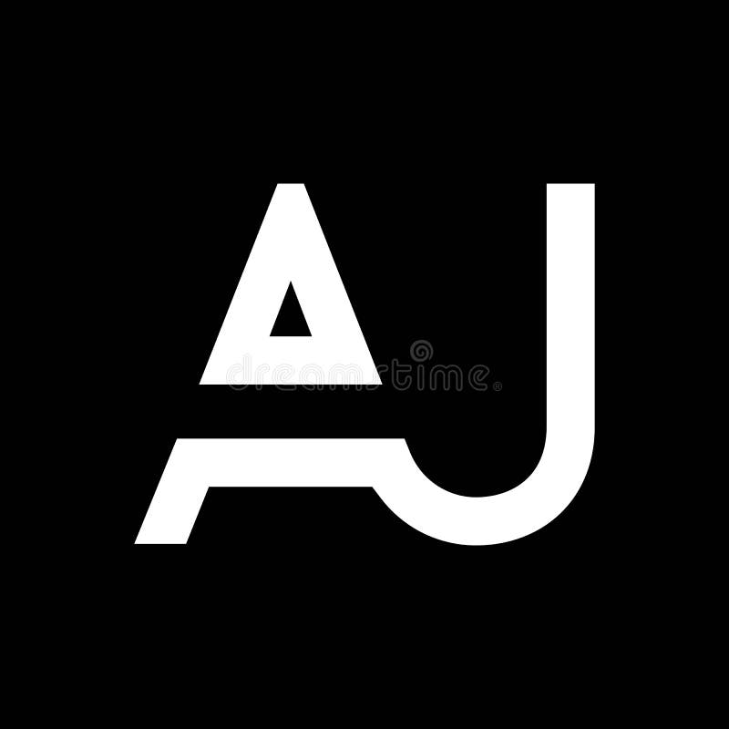 AJ Logo Design Business Typography Vector Template. Creative Linked ...